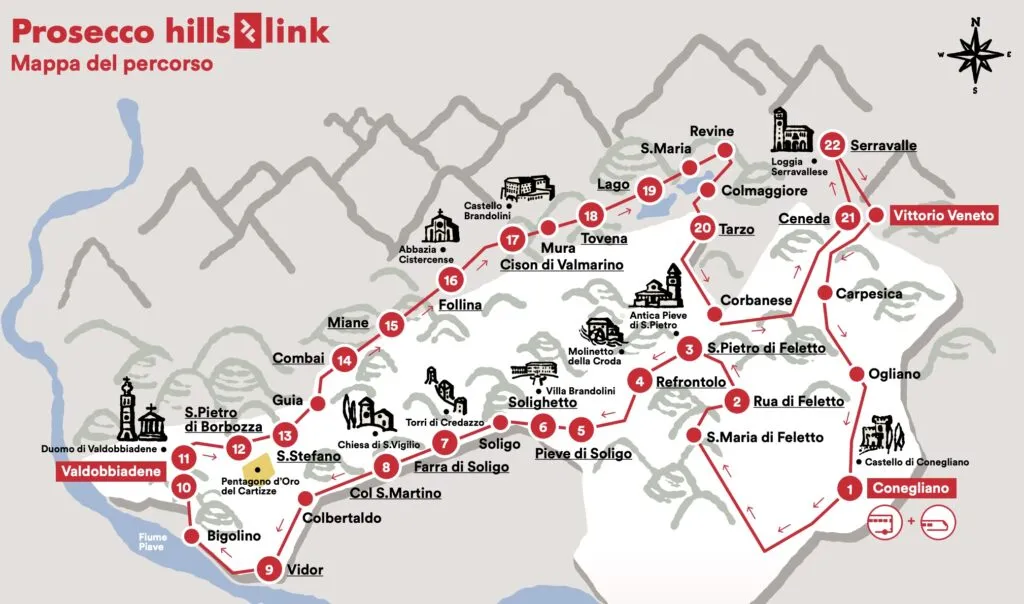 An ecological way to visit the hills: Prosecco Hills Link